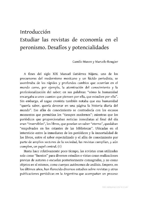 (PDF) Camilo Mason y Marcelo Rougier. Estudiar las revistas de economía ...