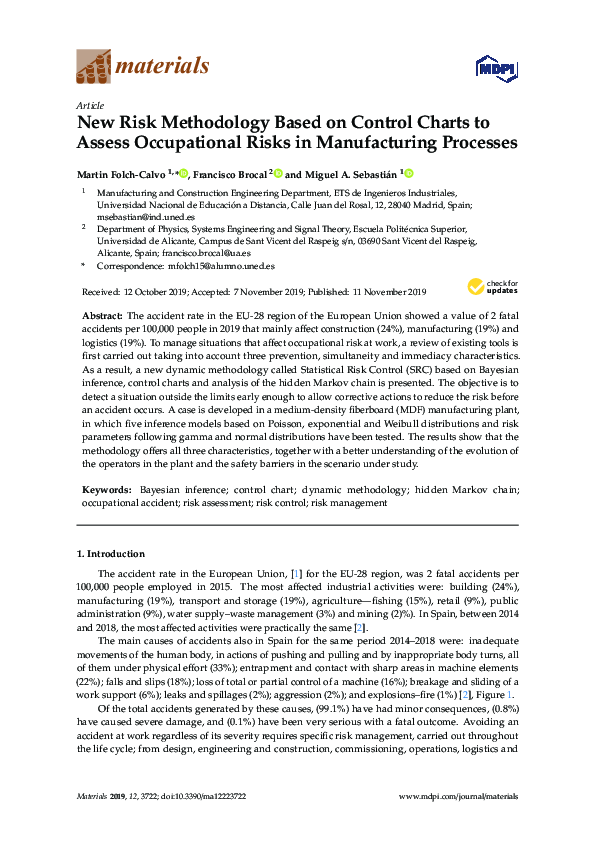 (PDF) New Risk Methodology Based on Control Charts to Assess ...