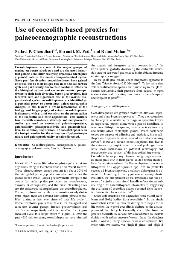 (PDF) Paleoclimate Studies in India