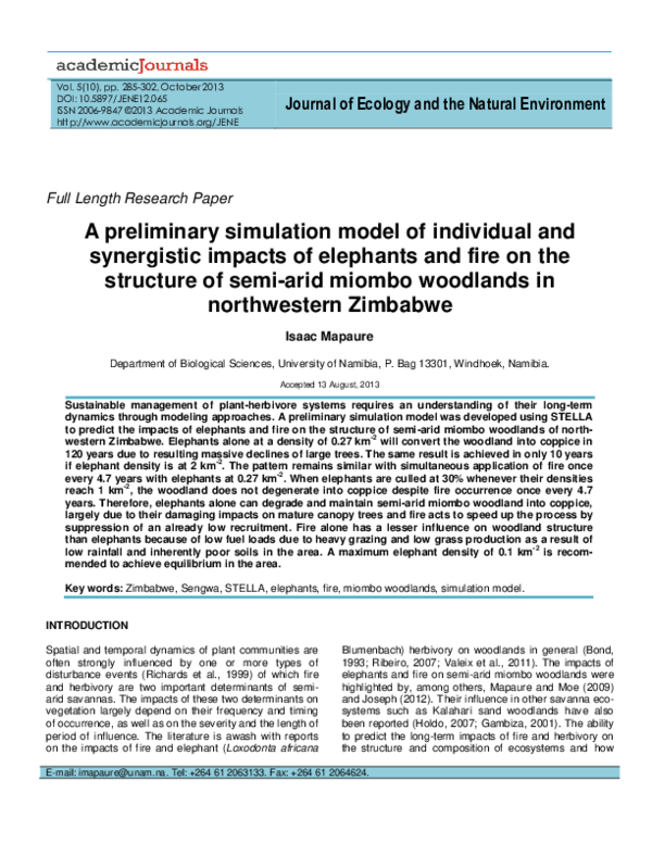 (PDF) A preliminary simulation model of individual and synergistic ...