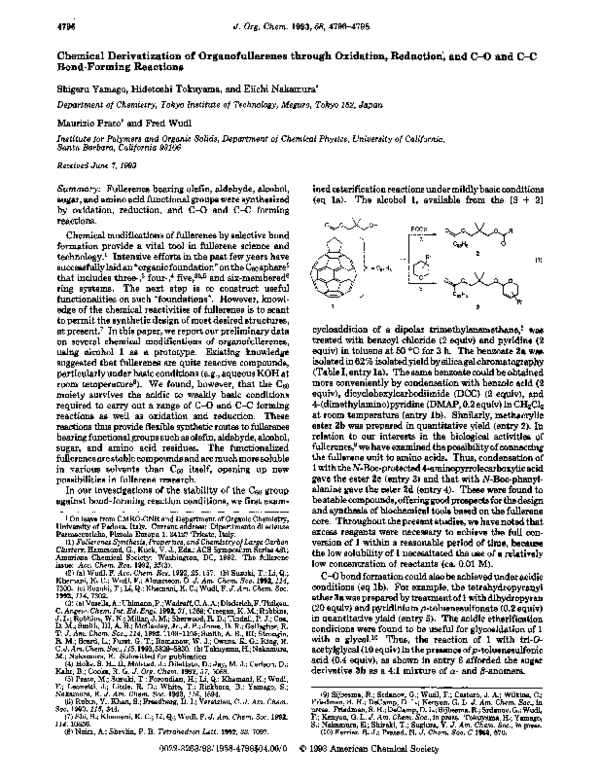 (PDF) Chemical derivatization of organofullerenes through oxidation ...