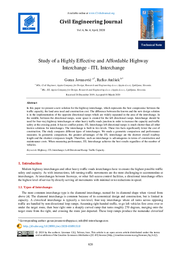 (PDF) Highway Interchange and Ramp Design