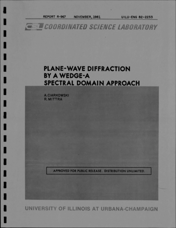 (PDF) Plane-wave diffraction by a wedge--A spectral domain approach