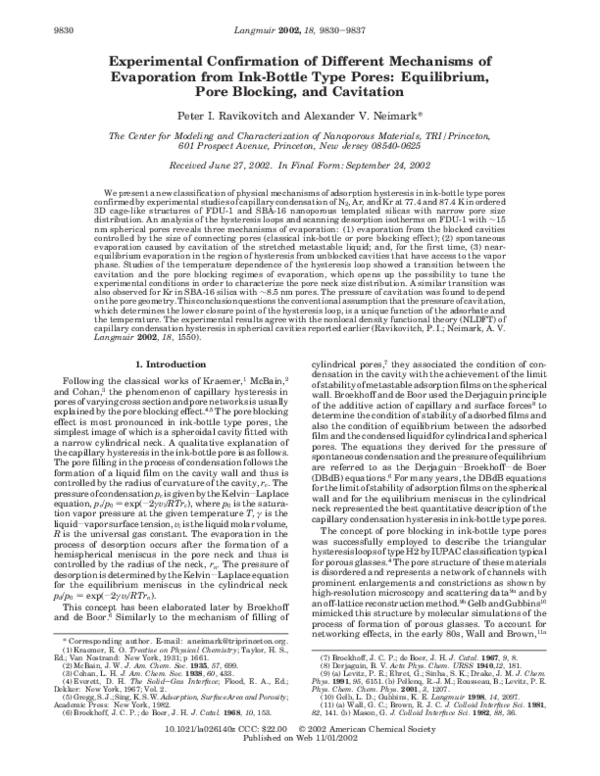 (PDF) Experimental Confirmation of Different Mechanisms of Evaporation ...