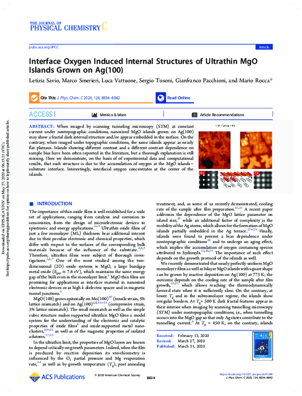 (PDF) Interface Oxygen Induced Internal Structures of Ultrathin MgO ...