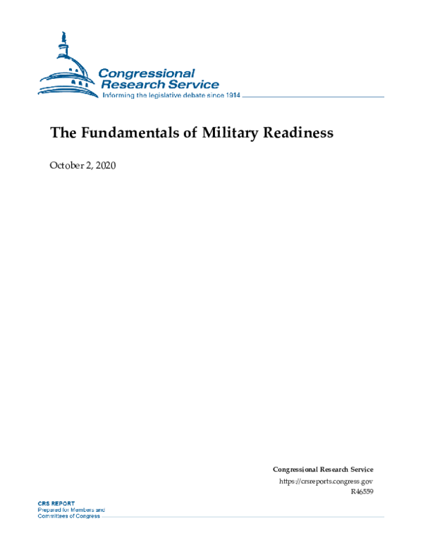 (PDF) The Fundamentals of Military Readiness