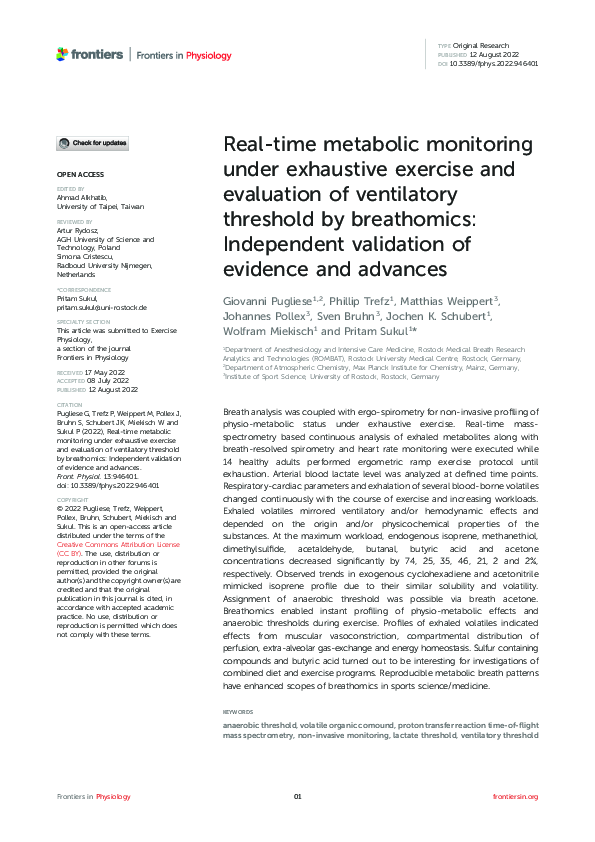 (PDF) Real-time metabolic monitoring under exhaustive exercise and ...