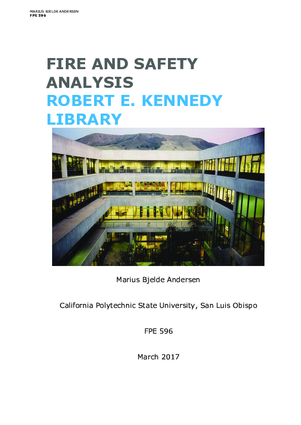 (PDF) Fire and Safety Analysis Robert E. Kennedy Library