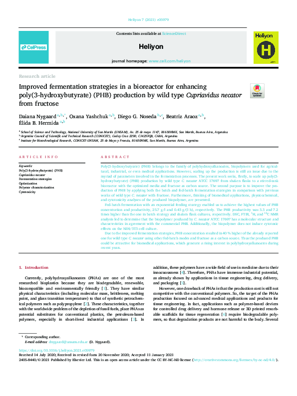 (PDF) Improved fermentation strategies in a bioreactor for enhancing ...