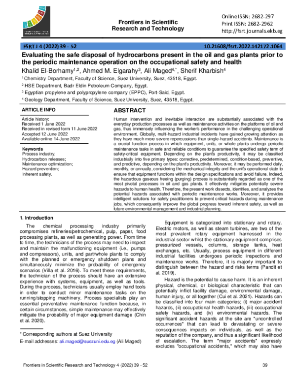 (PDF) Evaluating the safe disposal of hydrocarbons present in the oil ...