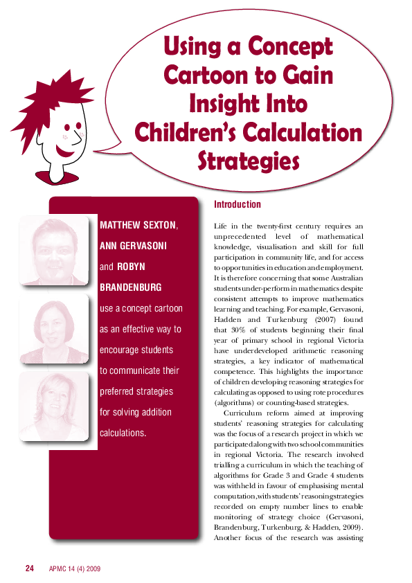 (PDF) Using a Concept Cartoon to Gain Insight into Children's ...