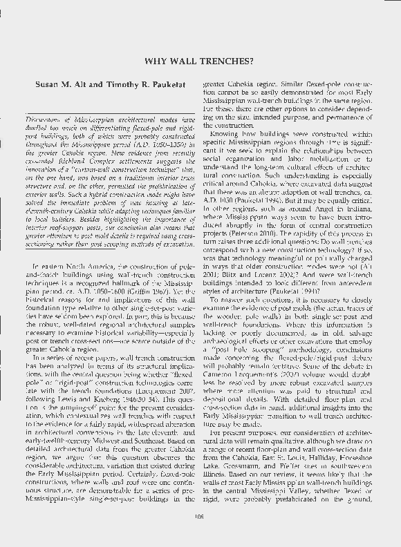 (PDF) Why Wall Trenches?