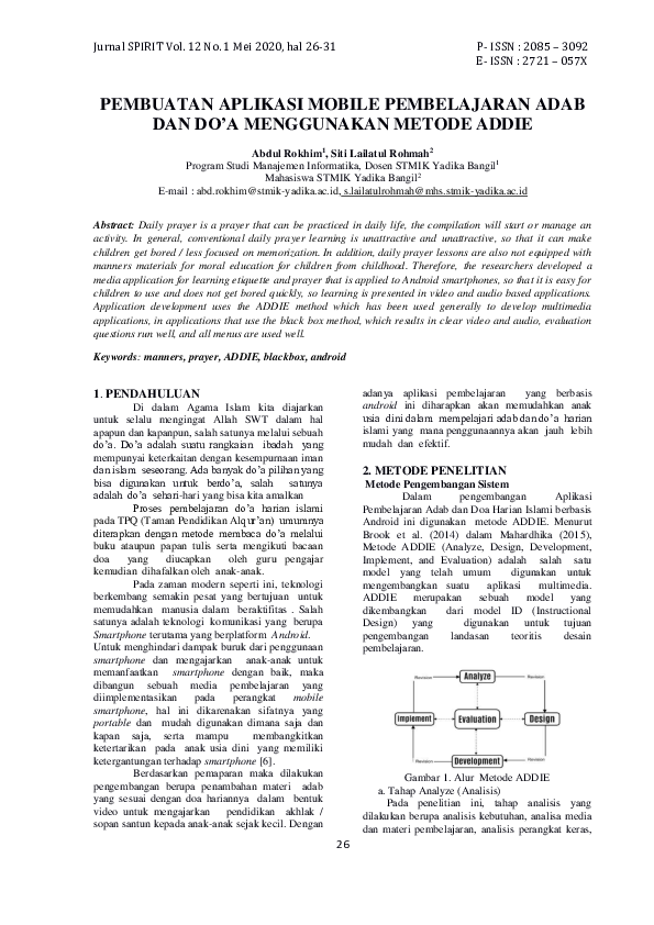 (PDF) Pembuatan Aplikasi Mobile Pembelajaran Adab Dan Do’A Menggunakan ...
