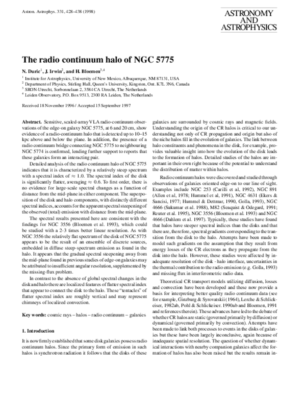 (PDF) The radio continuum halo of NGC 5775