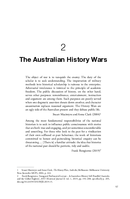 (PDF) The Australian History Wars