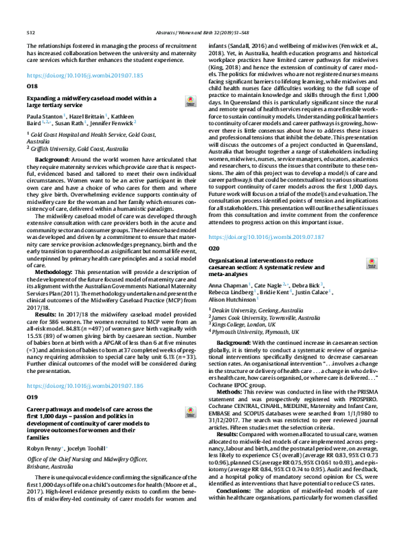 (PDF) Expanding a midwifery caseload model within a large tertiary service