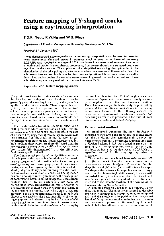 (PDF) Feature mapping of Y-shaped cracks using a ray-tracing interpretation