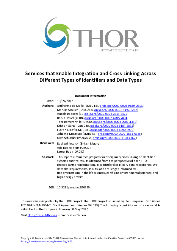 (PDF) Services That Enable Integration And Cross-Linking Across ...