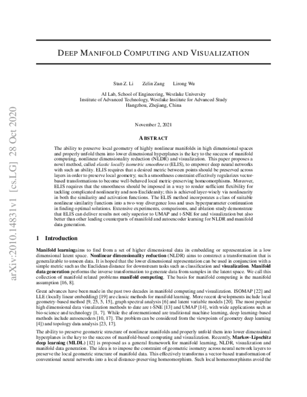 (PDF) Deep Manifold Computing and Visualization