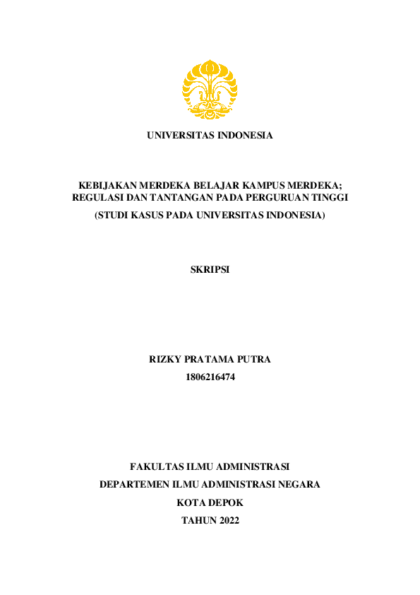 (PDF) Kebijakan Merdeka Belajar Kampus Merdeka: Regulasi dan Tantangan ...