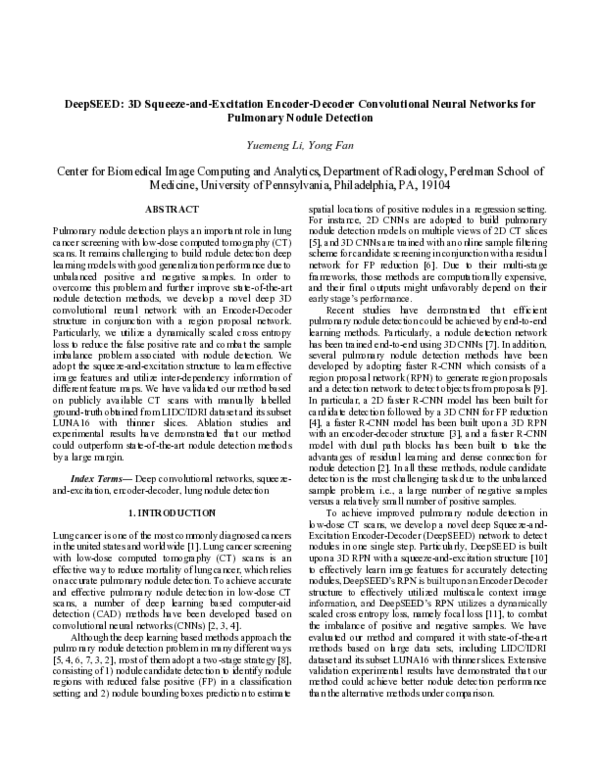 (PDF) DeepSEED: 3D Squeeze-and-Excitation Encoder-Decoder Convolutional Neural Networks for ...