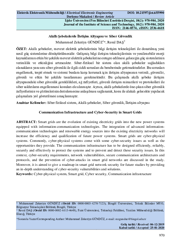 Pdf Communication Infrastructure And Cyber Security In Smart Grids