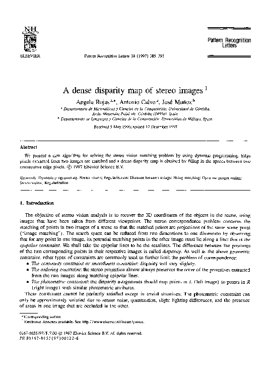 (PDF) A dense disparity map of stereo images | Antonio Calvo - Academia.edu