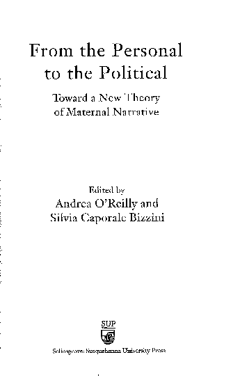 (PDF) From the personal to the political: toward a new theory of ...