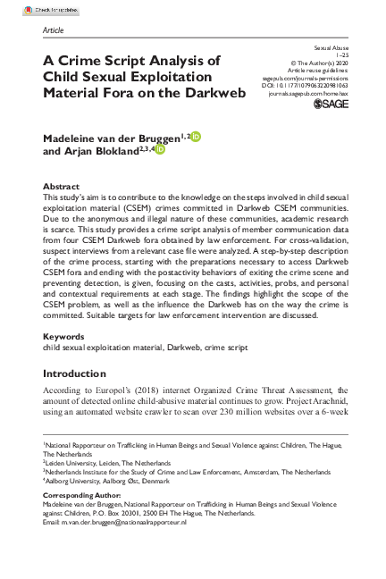 (PDF) A Crime Script Analysis of Child Sexual Exploitation Material ...