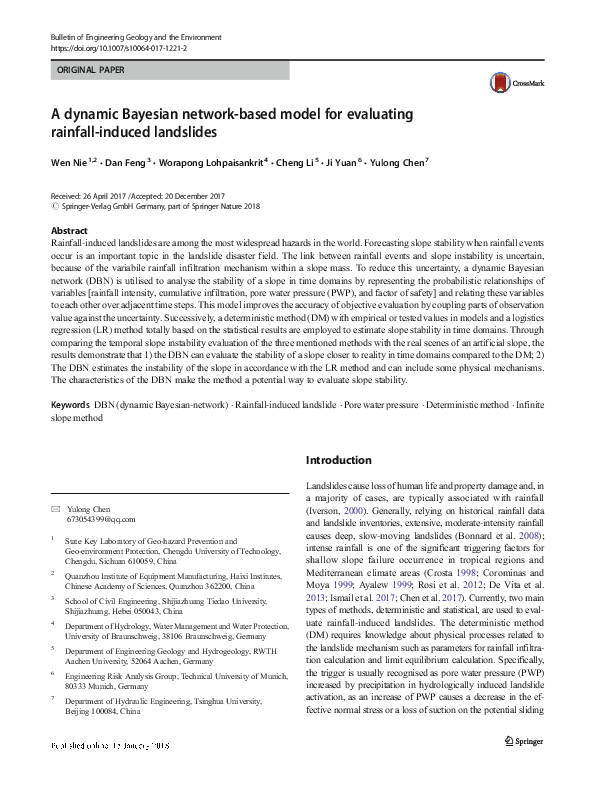 (PDF) A dynamic Bayesian network-based model for evaluating rainfall ...