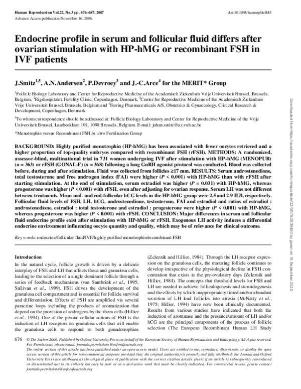 (PDF) Endocrine profile in serum and follicular fluid differs after ...