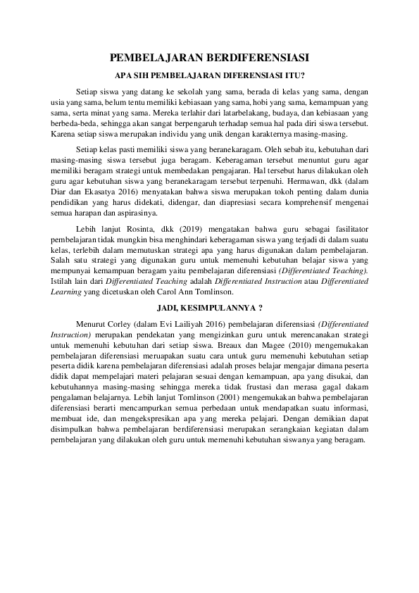 (PDF) PEMBELAJARAN BERDIFERENSIASI