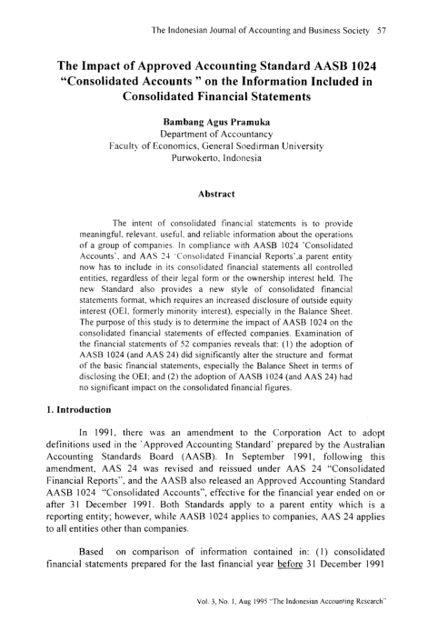 (PDF) The Impact of Approved Accounting Standard AASB 1024 ...