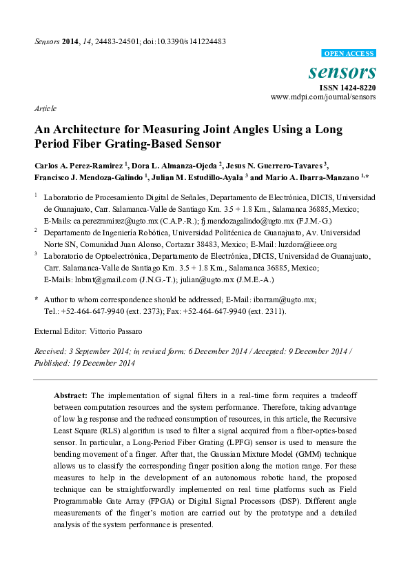 (PDF) An Architecture for Measuring Joint Angles Using a Long Period Fiber Grating-Based Sensor