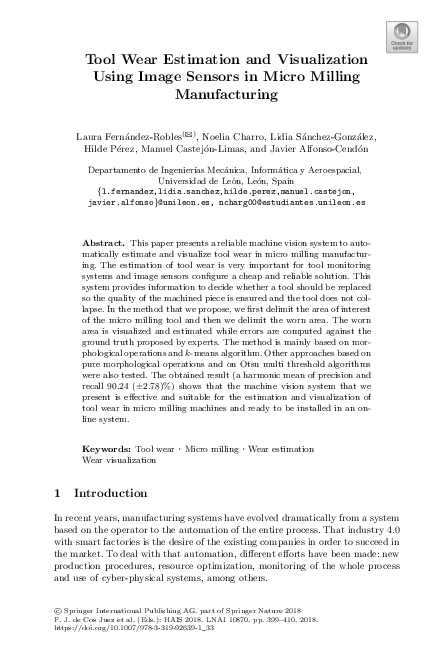 Pdf Tool Wear Estimation And Visualization Using Image Sensors In