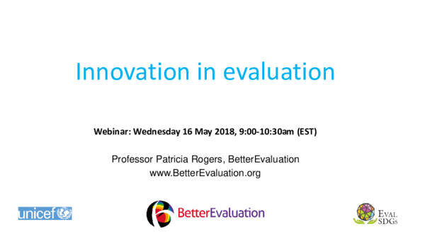 (PDF) Innovation in evaluation