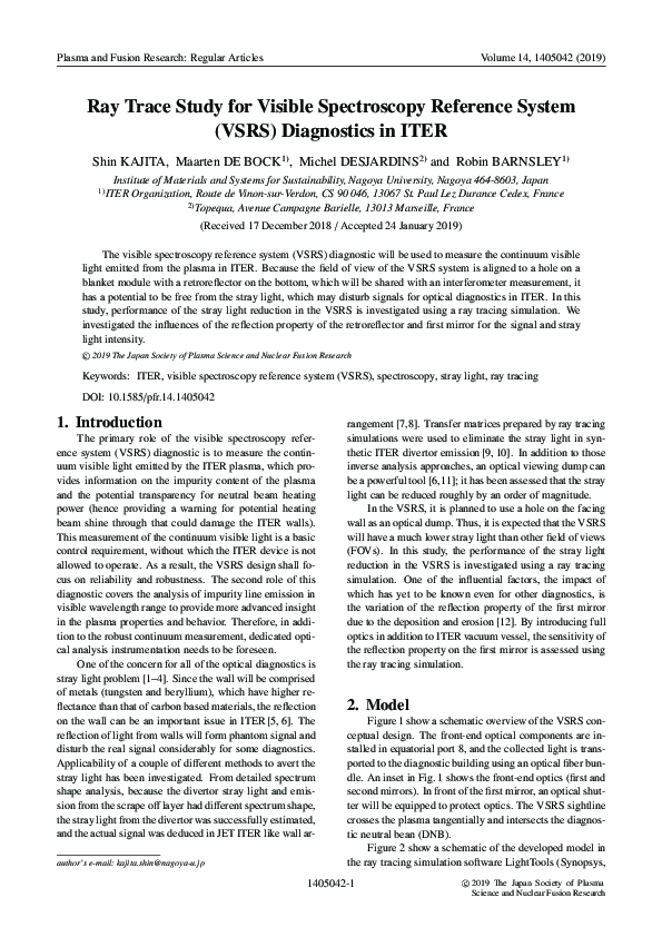 (PDF) Ray Trace Study for Visible Spectroscopy Reference System (VSRS ...