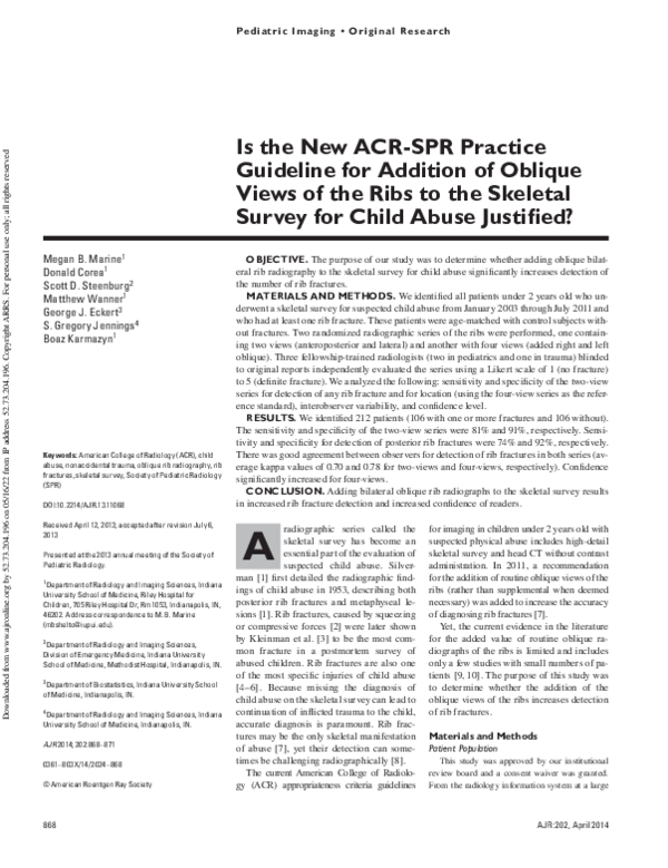 (PDF) Is the New ACR-SPR Practice Guideline for Addition of Oblique Views of the Ribs to the ...