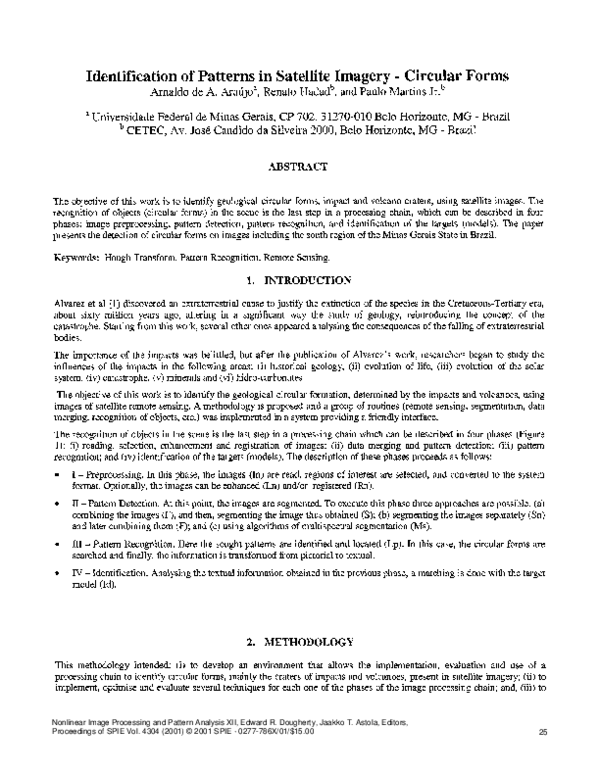 (PDF) Identification of patterns in satellite imagery: circular forms