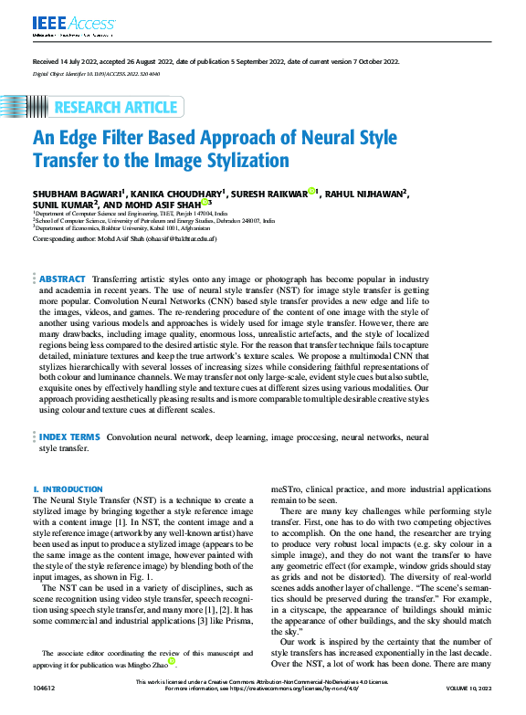 (PDF) An Edge Filter Based Approach of Neural Style Transfer to the ...