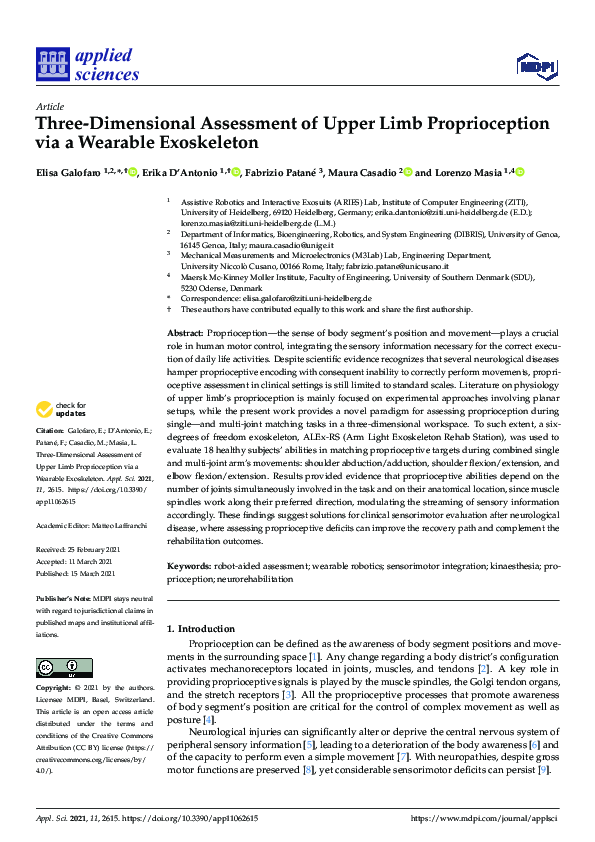 (PDF) 3D Proprioception Assessment Using Exoskeleton