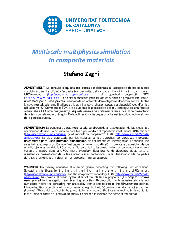 (PDF) Multiscale multiphysics simulation in composite materials | Stefano Zaghi - Academia.edu