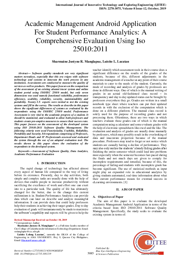 (PDF) International Journal of Innovative Technology and Exploring ...