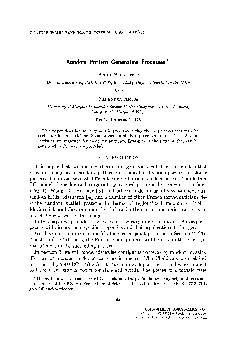 (PDF) Random pattern generation processes