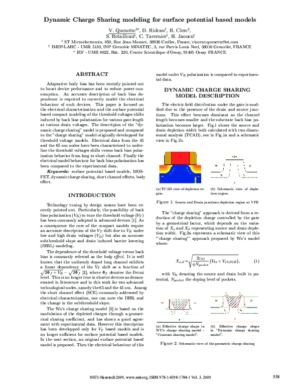 (PDF) Dynamic Charge Sharing modeling for surface potential based models