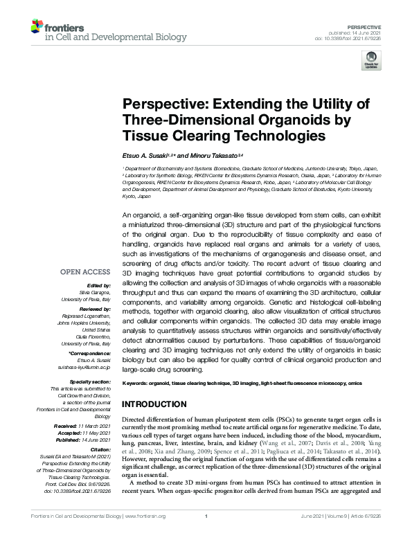 (PDF) Perspective: Extending the Utility of Three-Dimensional Organoids ...