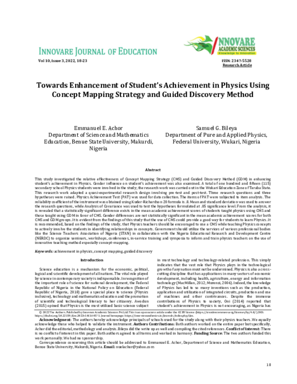 (PDF) Towards Enhancement of Students Achievement in Physics Using ...