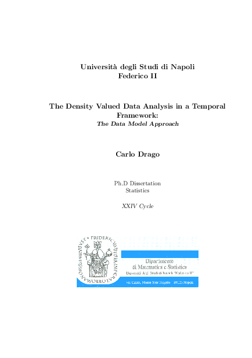 (PDF) The Density Valued Data Analysis in a Temporal Framework: The Data Model Approach