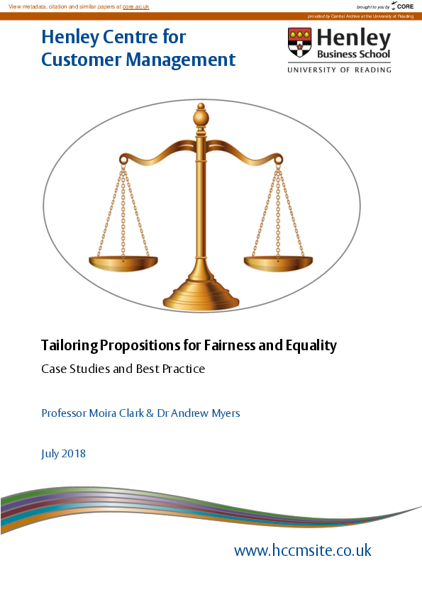 Pdf Tailoring Propositions For Fairness And Equality Case Studies