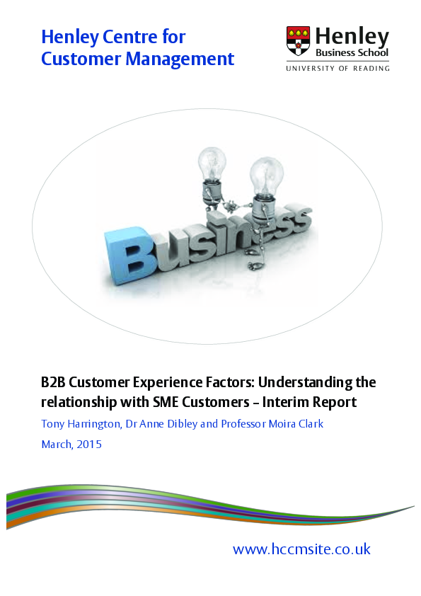 (PDF) B2B customer experience factors: understanding therelationship ...